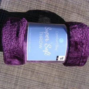 Comfort Bay | Bedding | Purple Soft 5x60 Inches Throw Blanket By ...